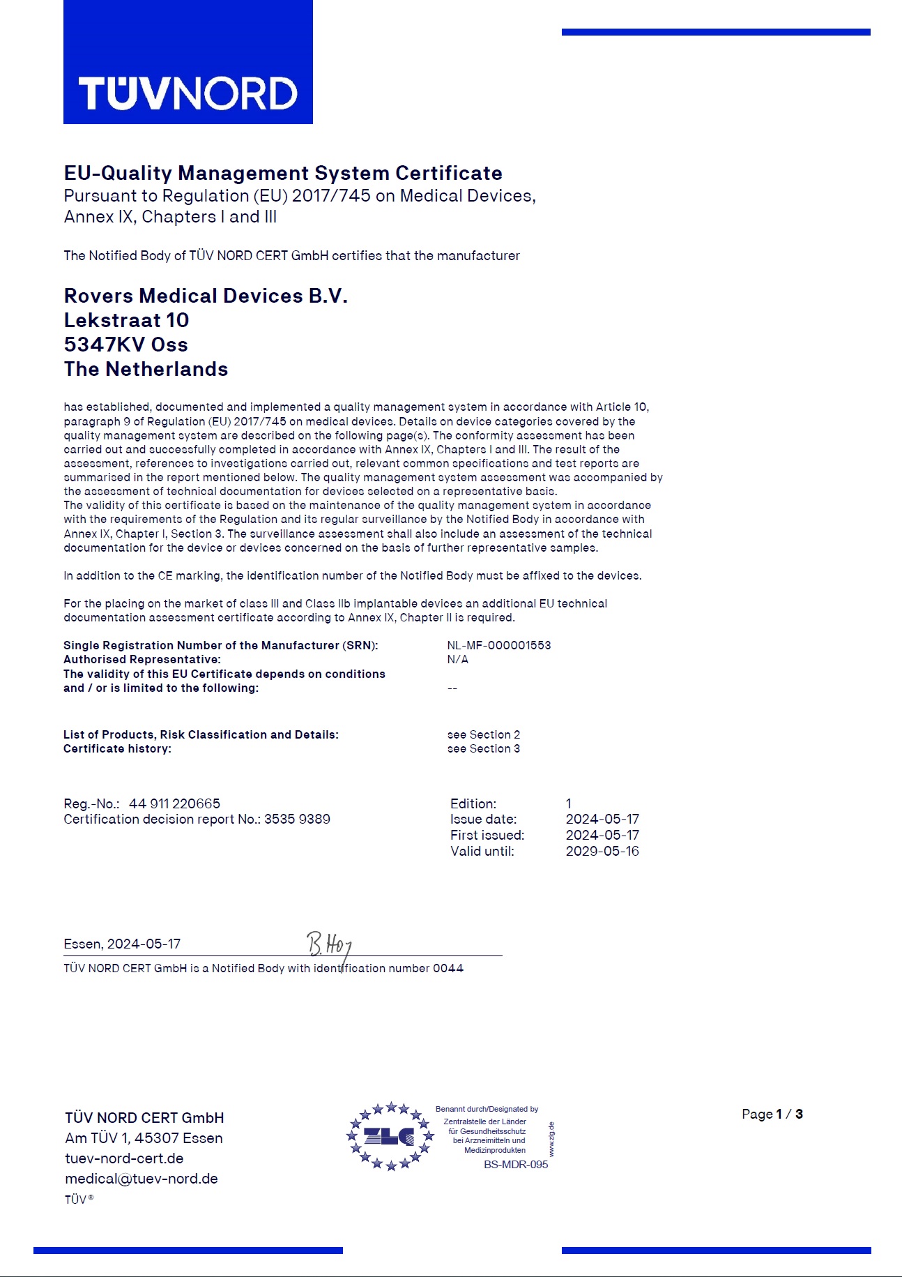 Quality - Rovers Medical Devices